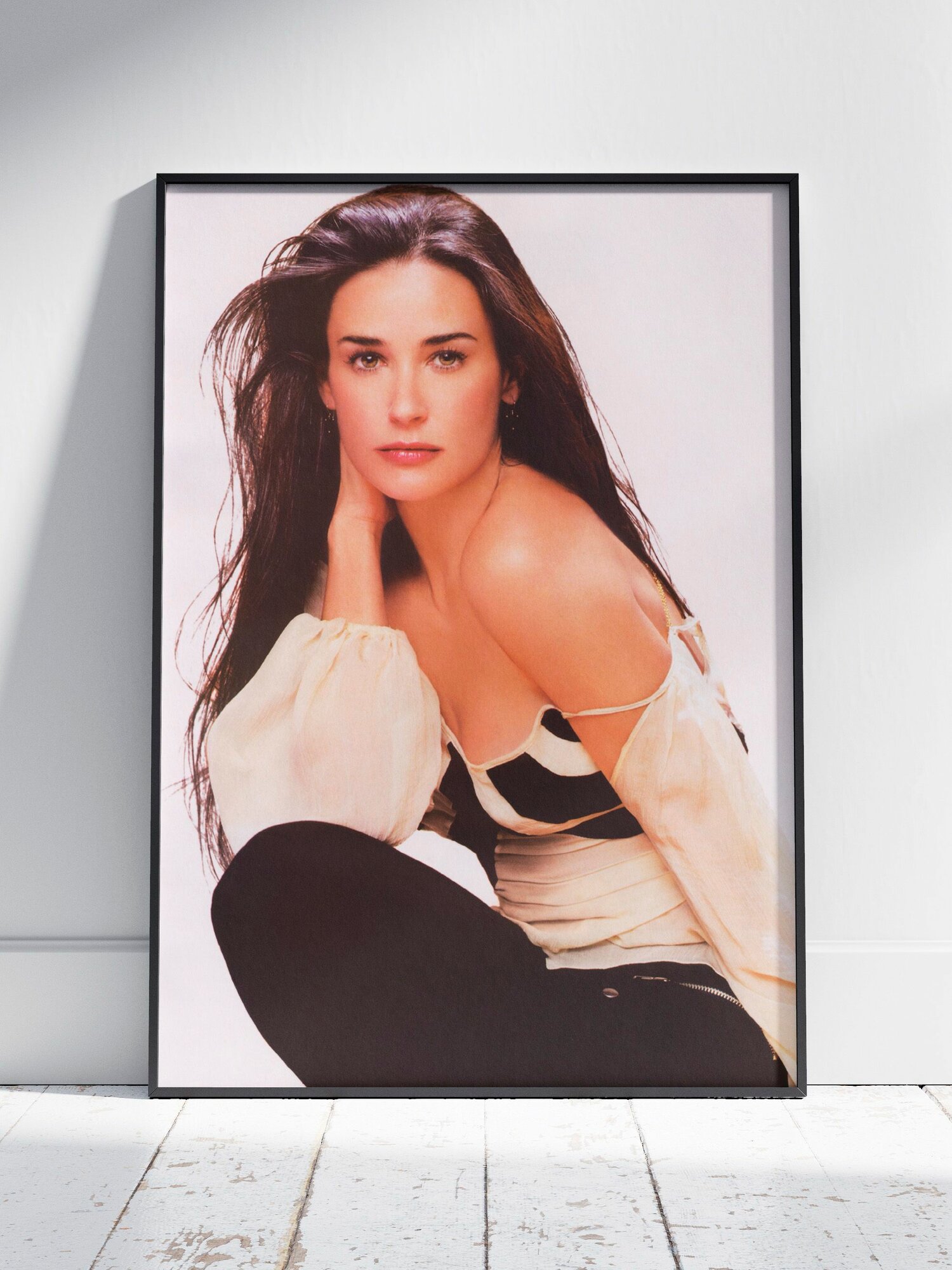 Плакат на стену для интерьера Деми Мур (Demi Moore 5) - Постер по актеру фильма, кино, сериала формата A4 (21x30 см)