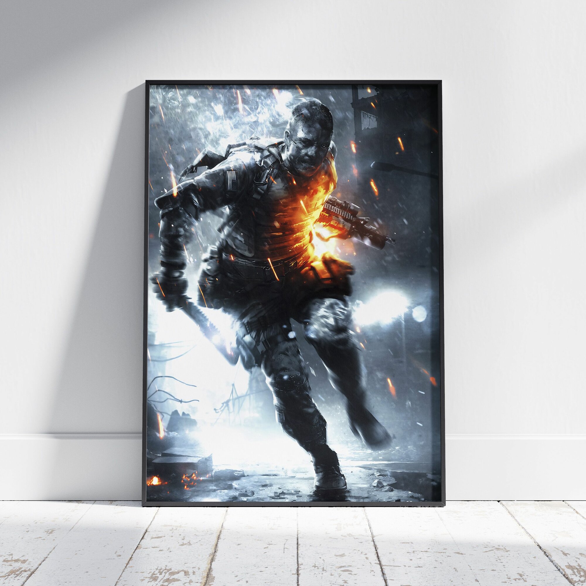 Плакат на стену для интерьера Бателфилд (Battlefield 4 - 4) - Постер по игре формата А3 (30x42 см)