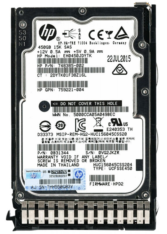Жесткий диск HP 759547-001 450Gb SAS 2,5" HDD