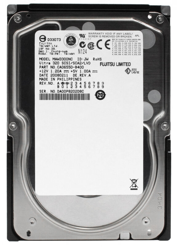Жесткий диск Fujitsu CA06550-B400 300Gb U320SCSI 3.5" HDD