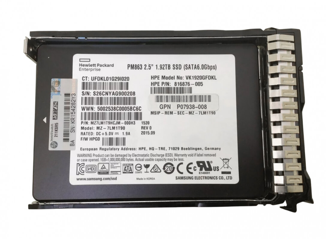 Жесткий диск HP P07938-008 1.92Tb SATAIII 2,5" SSD