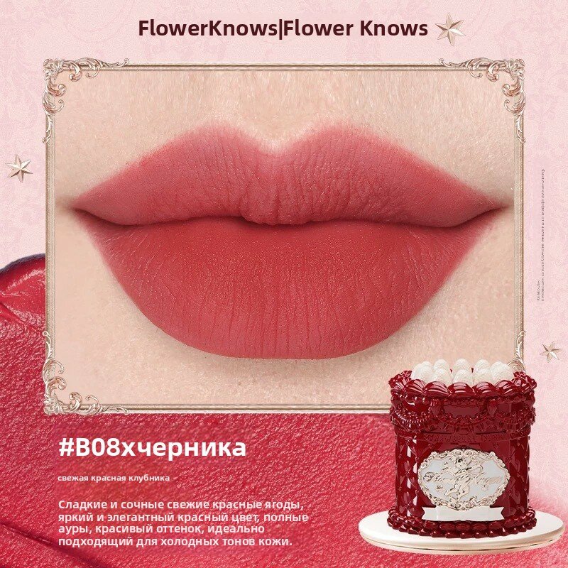 Оригинальный блеск для губ Flower Knows Sweetheart Bear Film-Forming Lip Jelly Lip Glaze