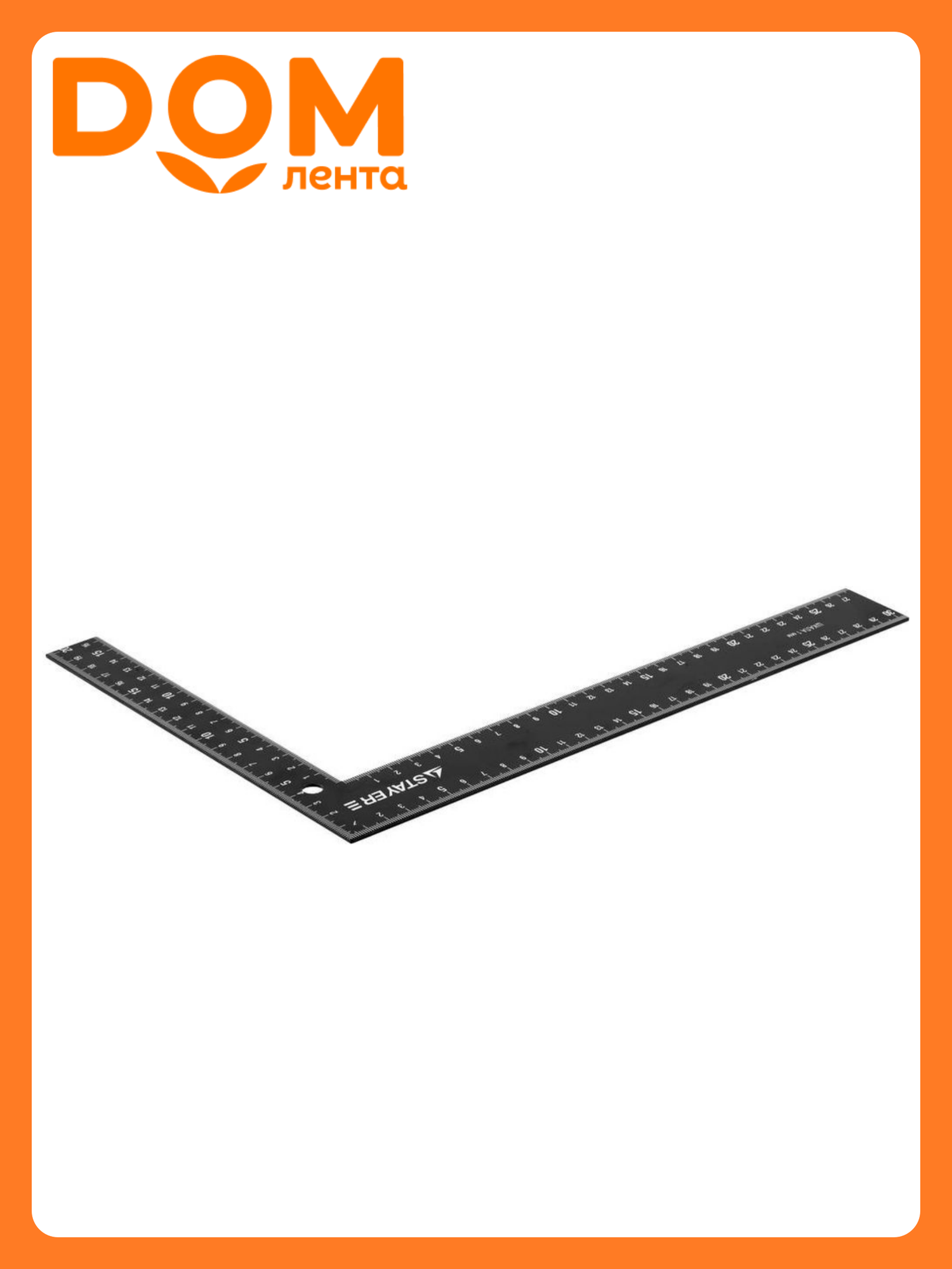 Угольник STAYER, цельнометаллический, двусторонняя разметка, 300x200x37 мм