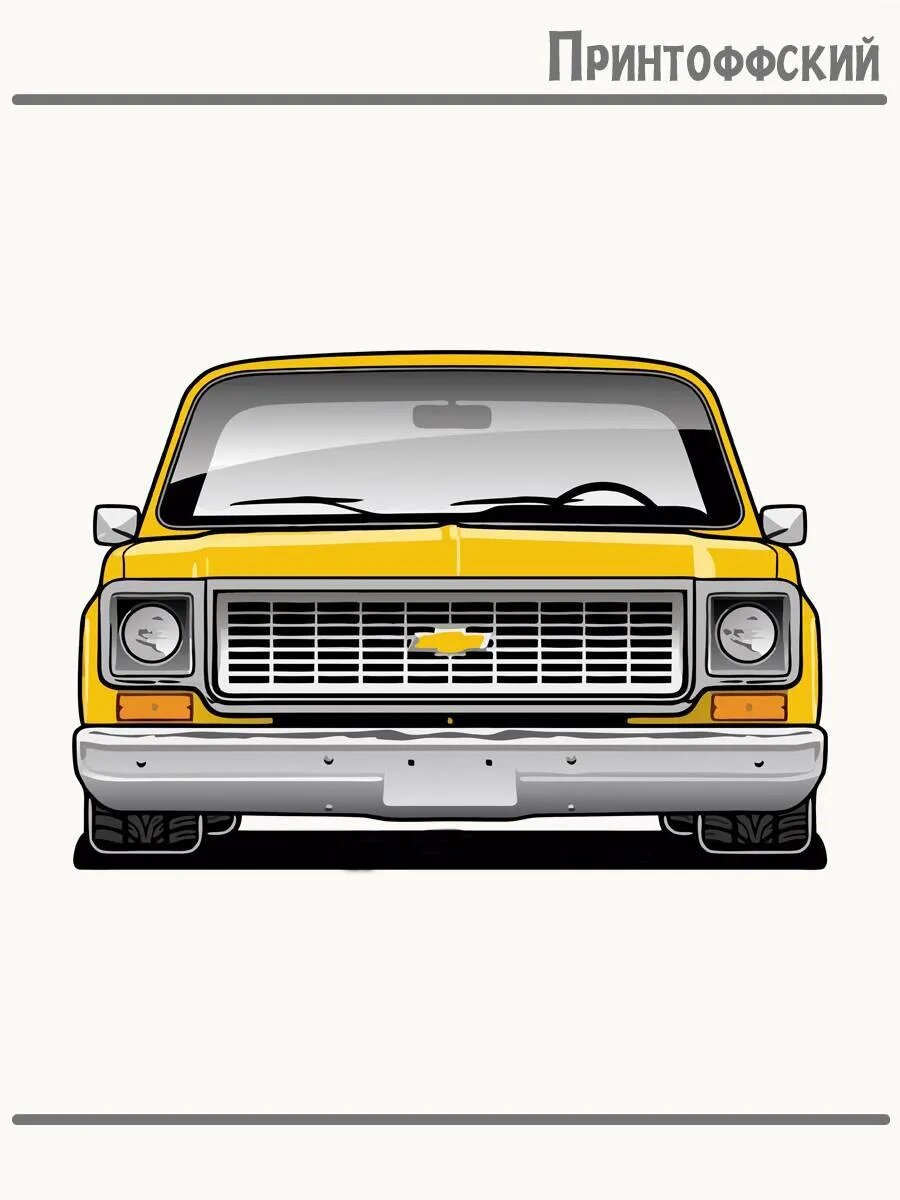 Термонаклейка для одежды и аксессуаров DTF-печать chevrolet