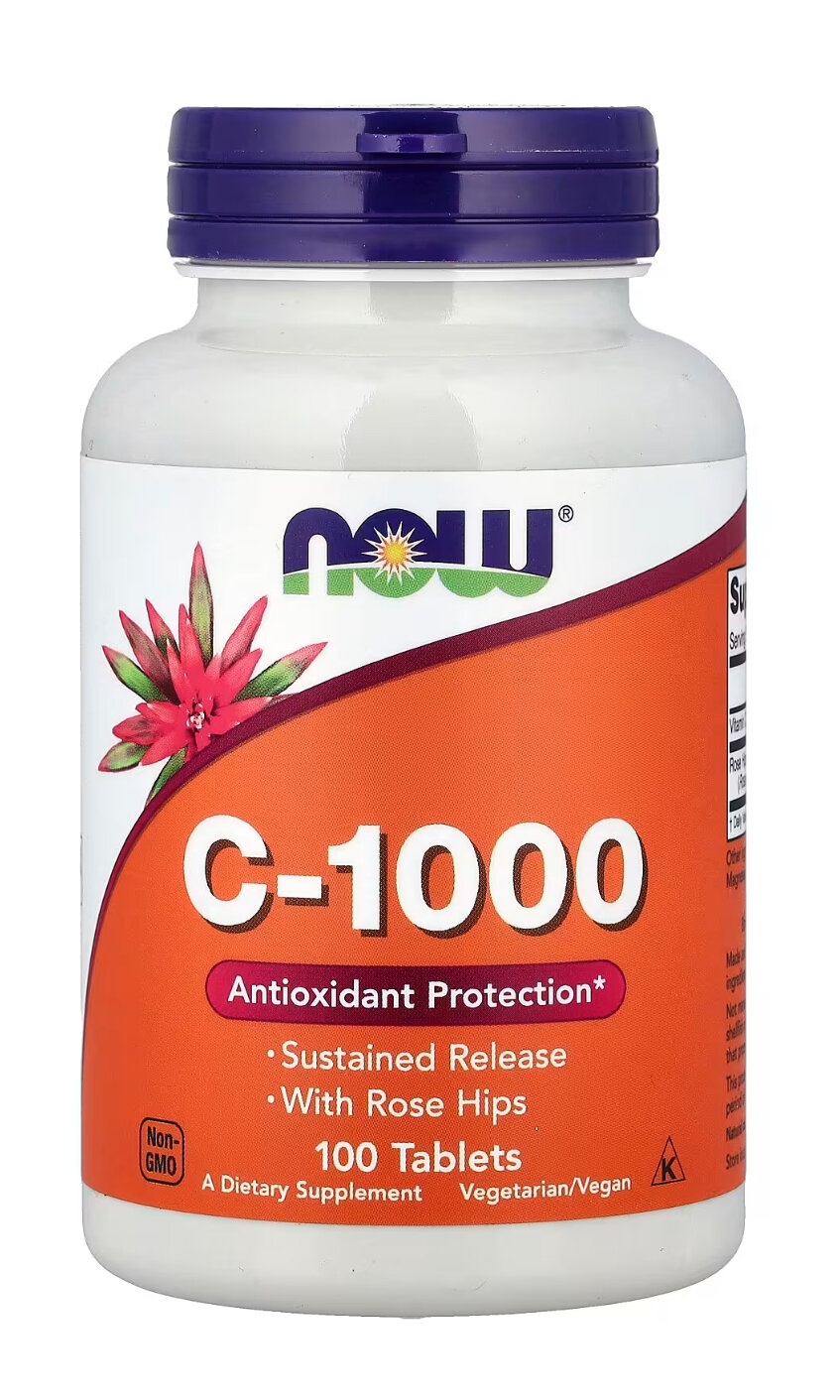 NOW Foods Vitamin C-1000 100 таблеток