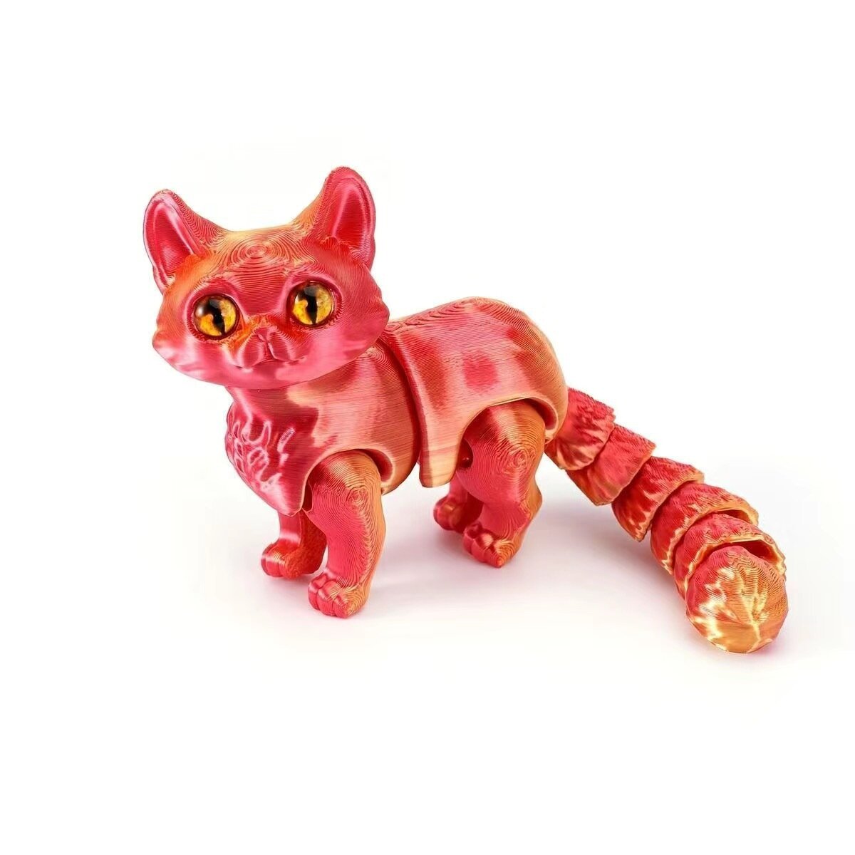 Хит продаж: 3D-печатная подвижная фигурка котенка, игрушка для мальчиков и девочек, подарок, украшение.