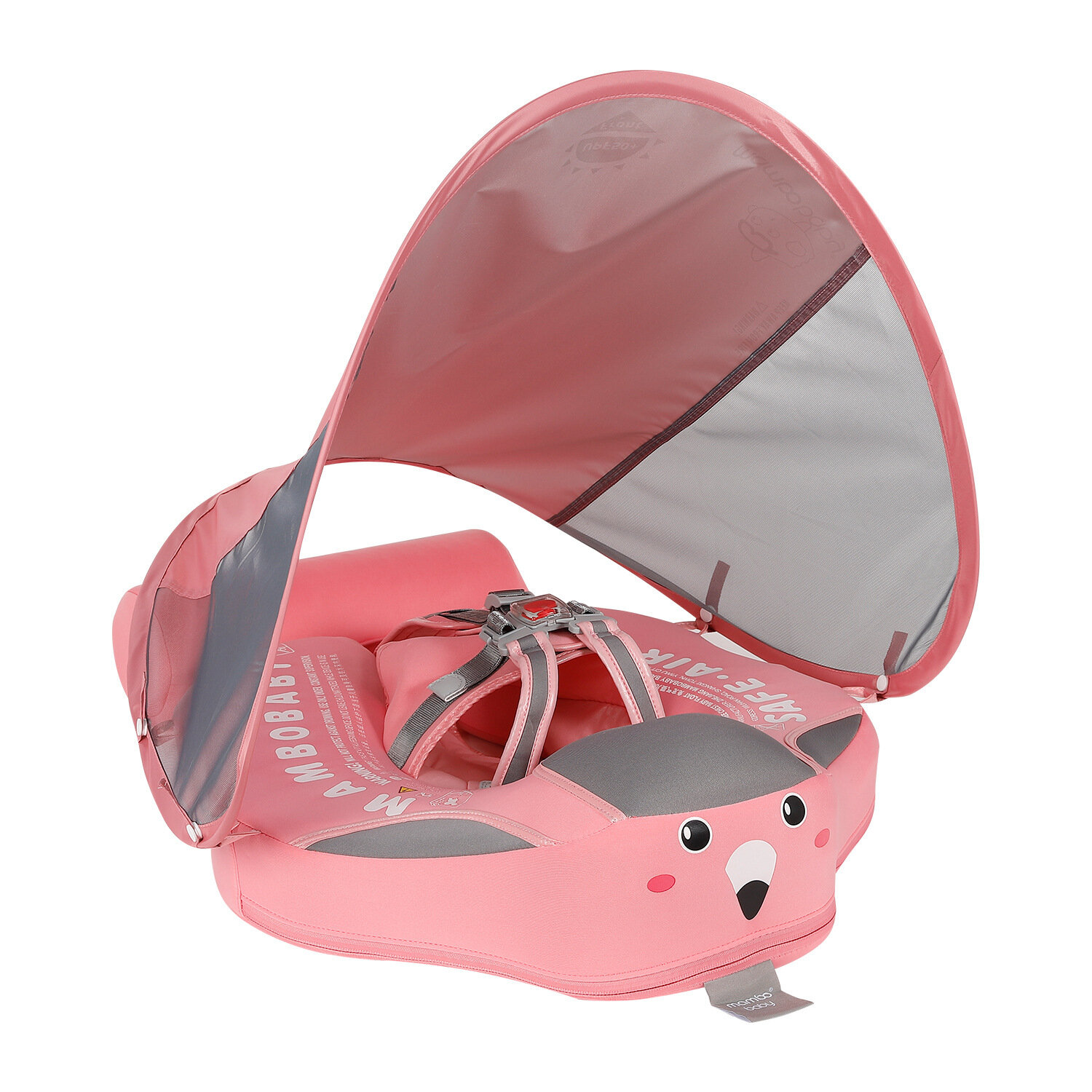 Надувной круг для плавания Mambobaby для младенцев с солнцезащитным козырьком, подходит для лежания и плавания, популярный трансграничный товар.