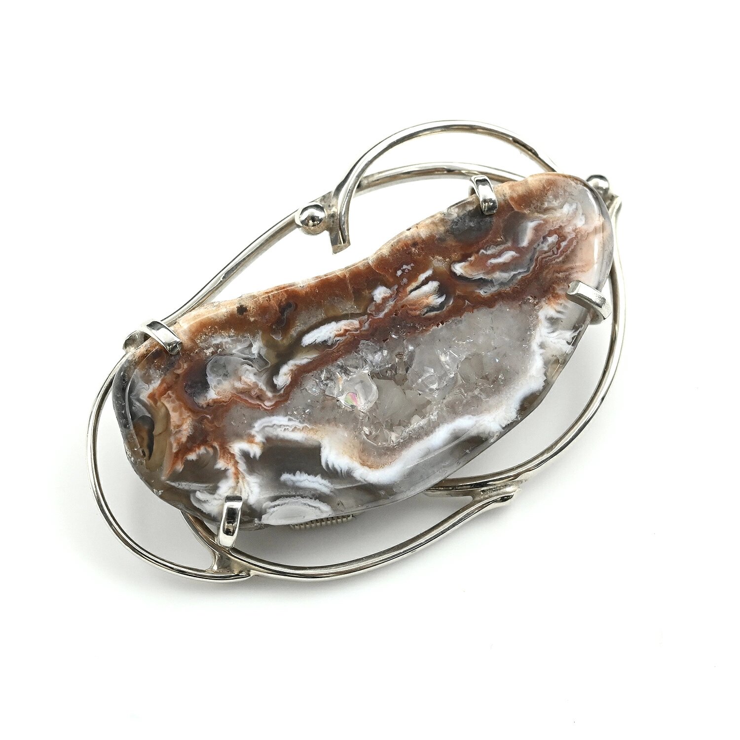 Брошь, агат