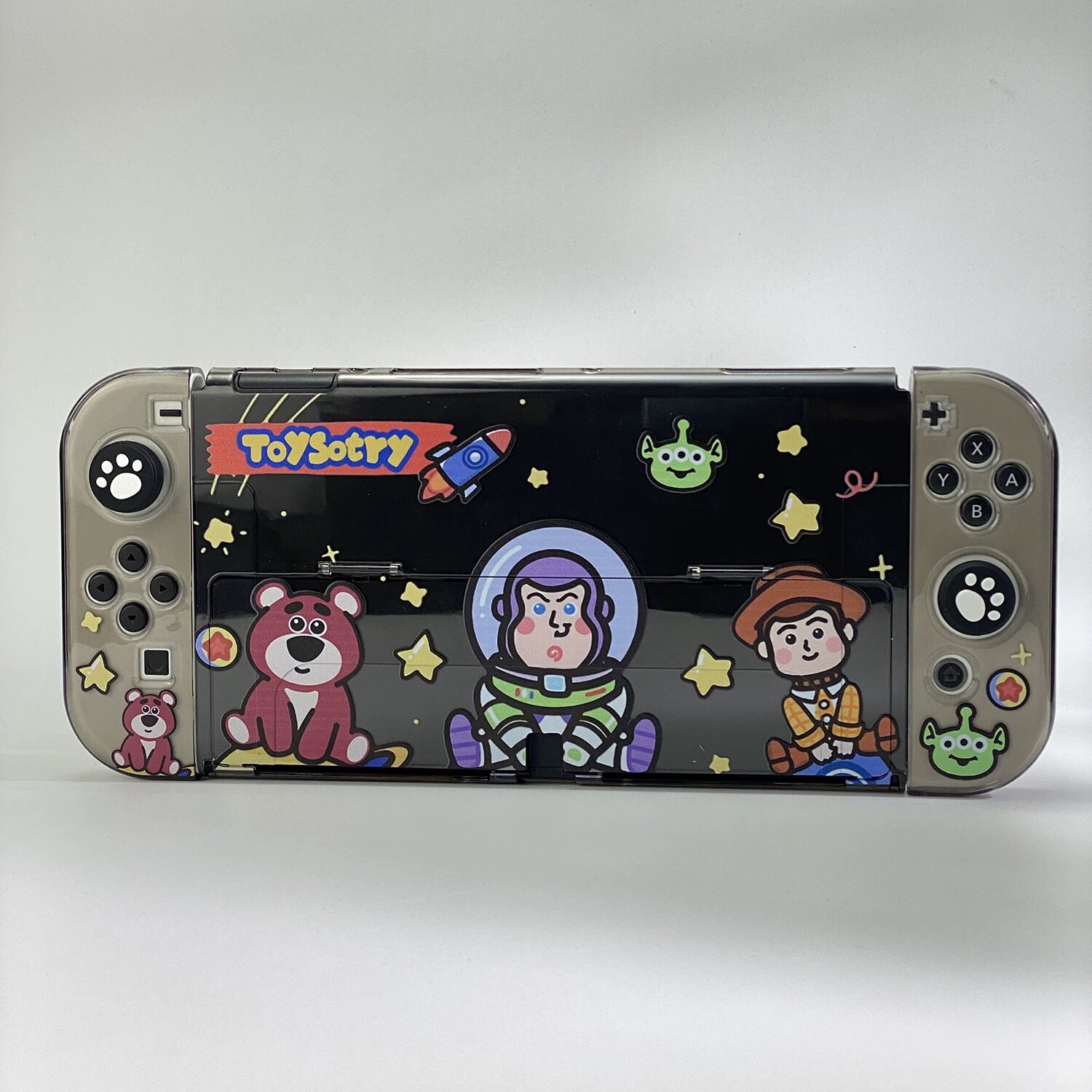 Чехол-кейс для Nintendo Switch OLED в черном жестком корпусе без накладок на джойстики для улучшенного хвата и защиты