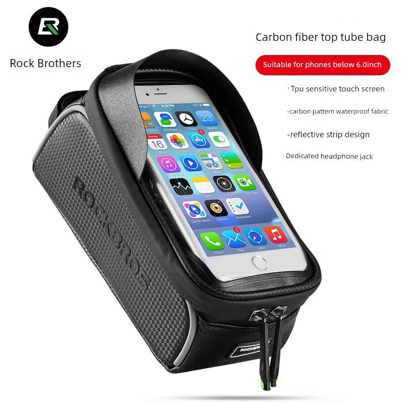 Прочный велосипедный чехол для смартфона 6.0 дюймов, водонепроницаемый, вместимость 1.5 л, идеально подходит для