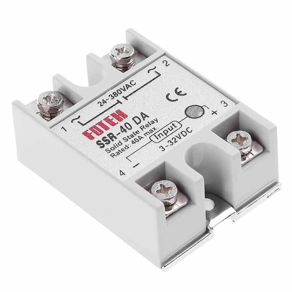Твердотельное реле FOTEH SSR-40DA на 40 А, постоянный ток на входе 3 32 В, переменный ток на выходе 24 380 В