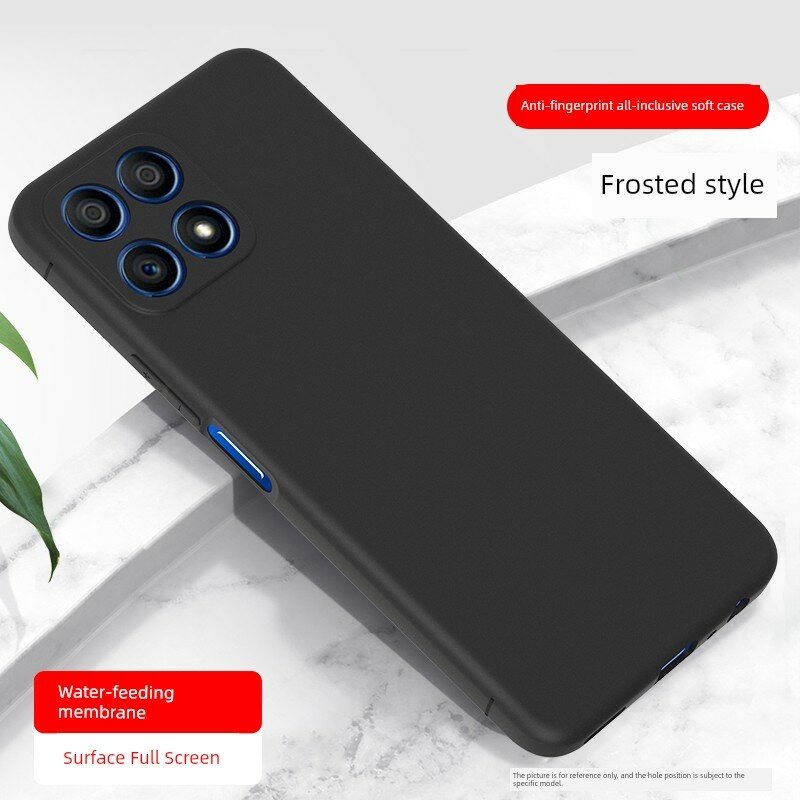 Чехол для Honor 60 Pro из силикона с матовым покрытием, защита от царапин, полная защита объектива, ультратонкий, черный