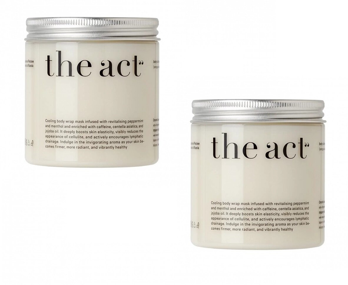 Холодное антицеллюлитное обертывание The Act для тела, 250г 2шт