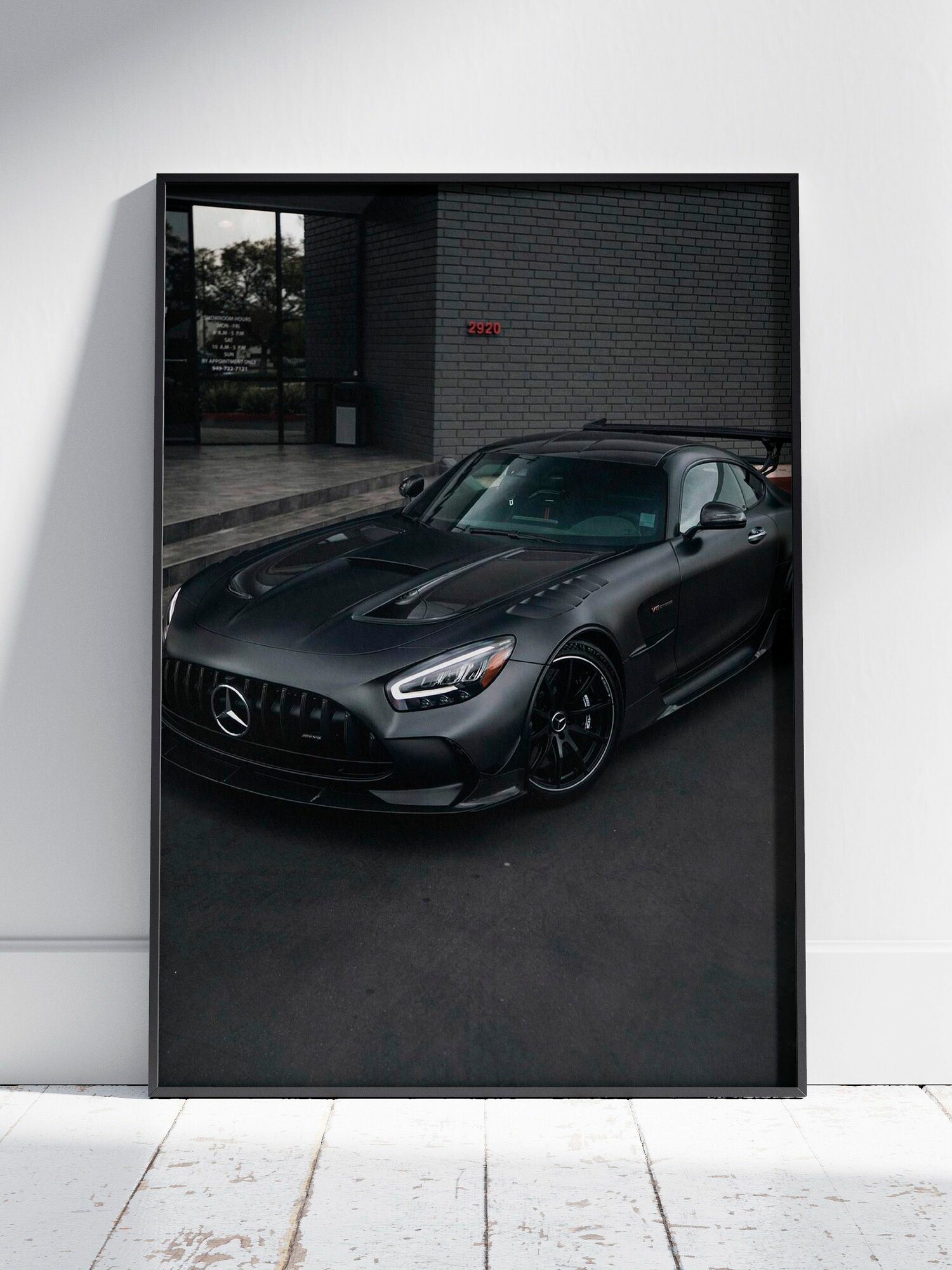 Плакат на стену для интерьера Легенды Авто (Мерседес Бенц AMG GT Блэк Серии - Mercedes Benz AMG GT Black Series 4) A4 (21x30 см)