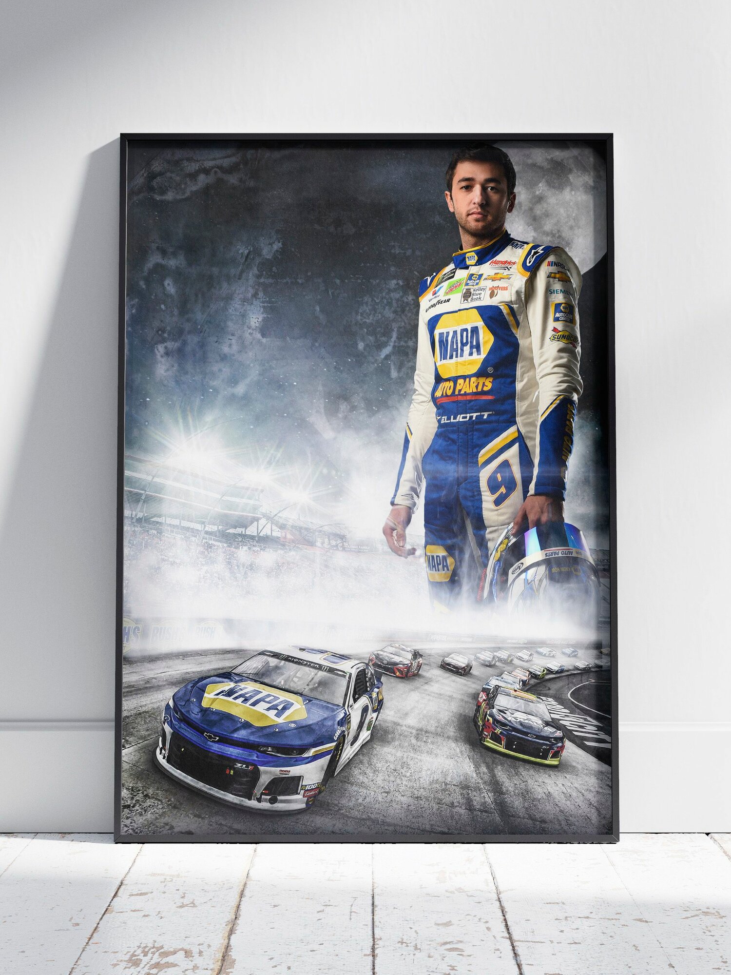 Плакат на стену для интерьера Звёзды Автоспорта - Stars of Motorsport (Чейз Эллиотт - Chase Elliott 1) - Постер по гонщику формата A4 (21x30 см)