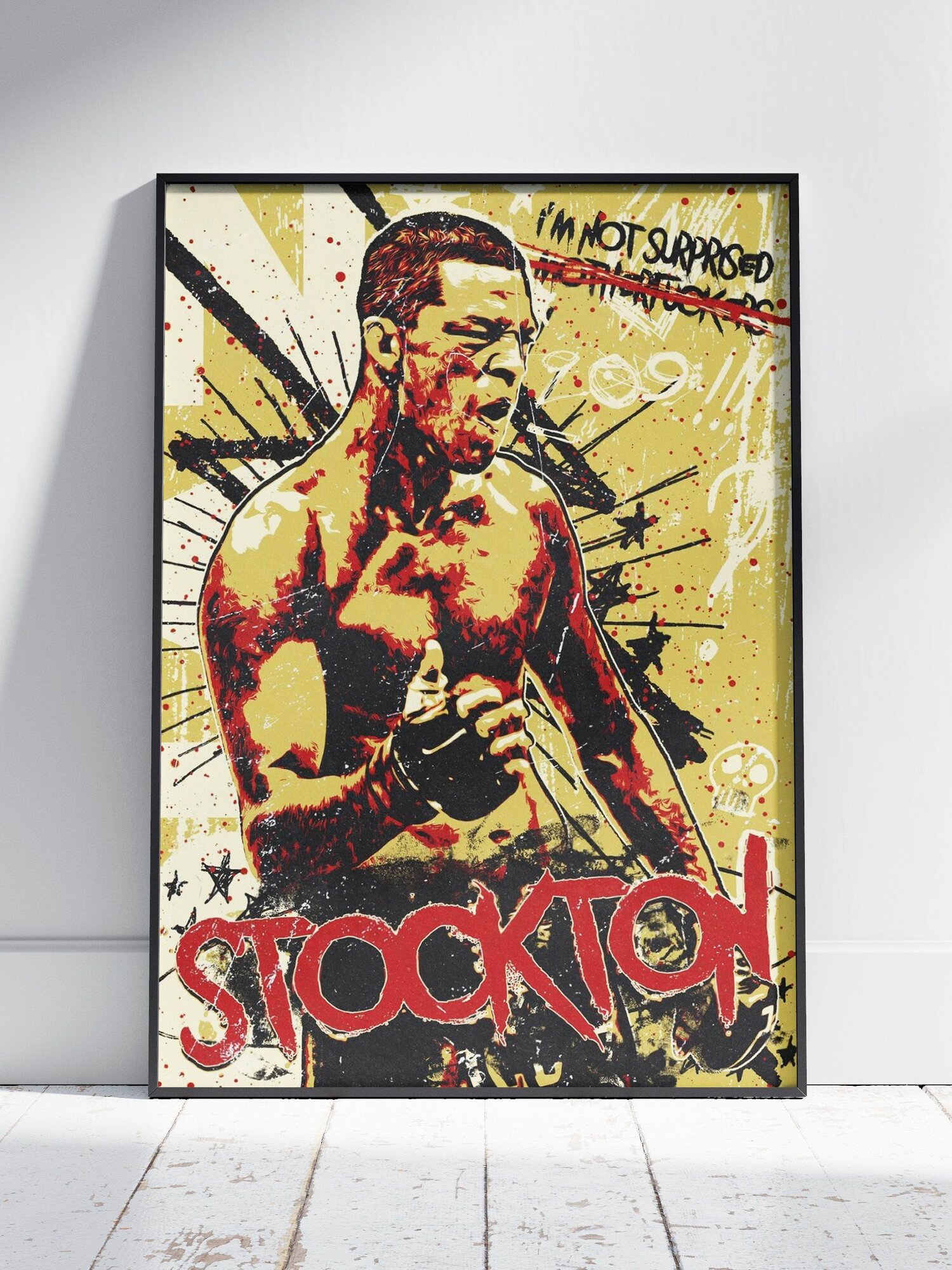 Плакат на стену для интерьера Легенды ЮФС и ММА (Нейт Диаз - Nate Diaz 3) - Постер по спорту и физической активности формата A3 (30x42 см)