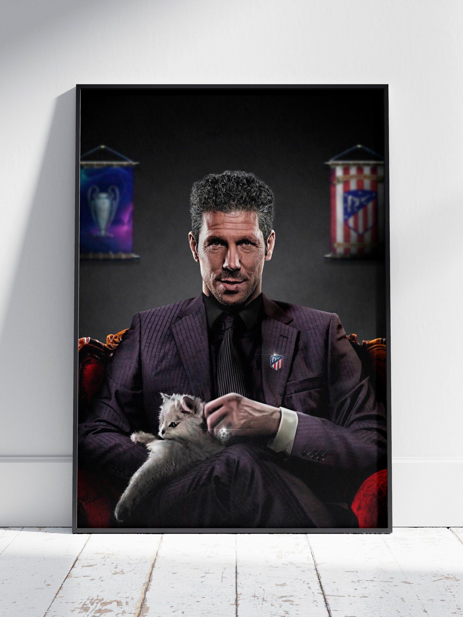 Плакат на стену для интерьера Атлетико Мадрид (Диего Симеоне - Diego Simeone 1) - Постер по спорту и физической активности формата A3 (30x42 см)