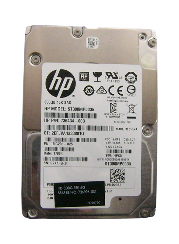 Жесткий диск HP 300Gb 15000 SAS 2.5" HDD 737207-001