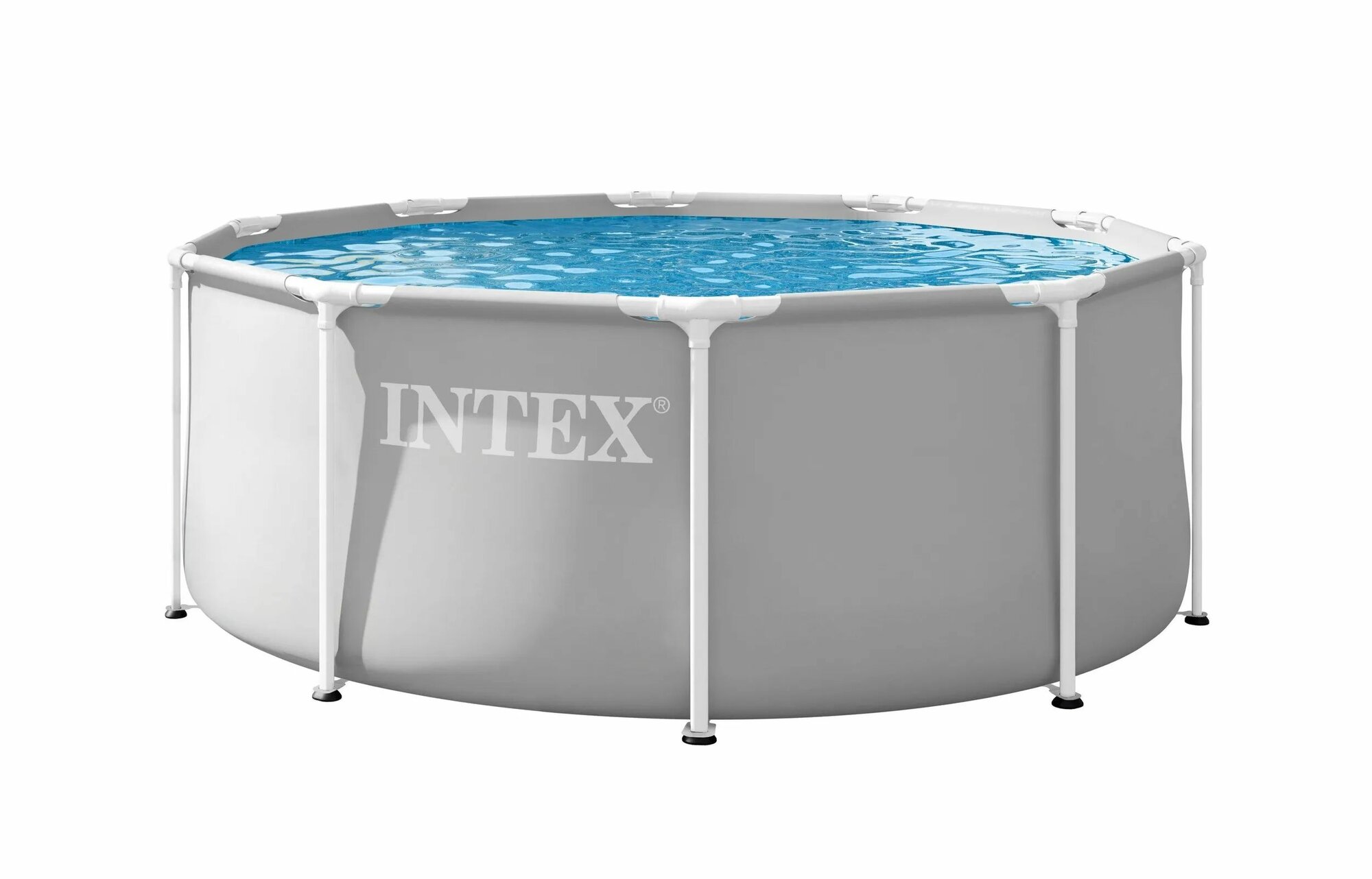 Каркасный бассейн Intex Prism Frame 305х99 см серый, картриджный фильтр