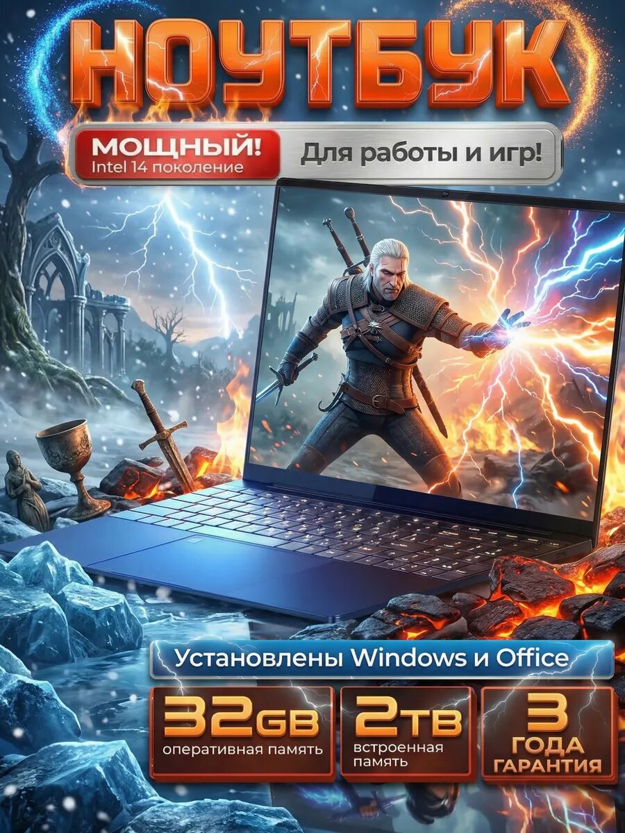 Ноутбук HiGH TECH R809 Intel H-Series RAM 32GB / SSD 2048GB