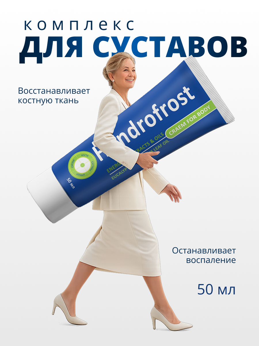 Hondrofrost: гель для суставов от боли, воспаления и хруста, натуральный состав, 50 мл