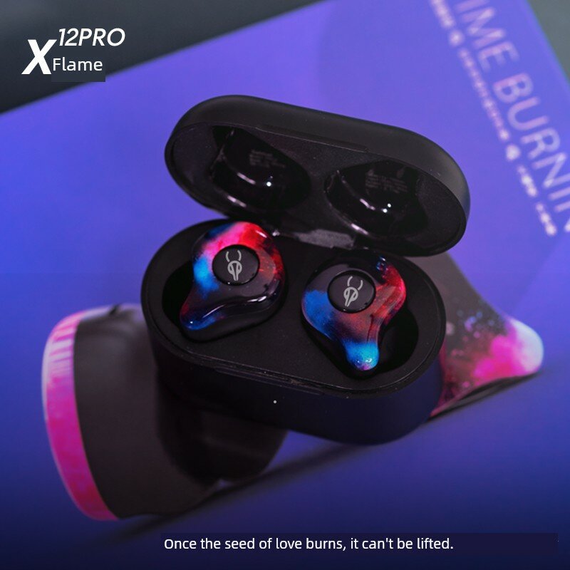Sabbat X12 Pro беспроводные наушники для спорта, шумоподавление, 30 часов автономной работы - огненно-красные