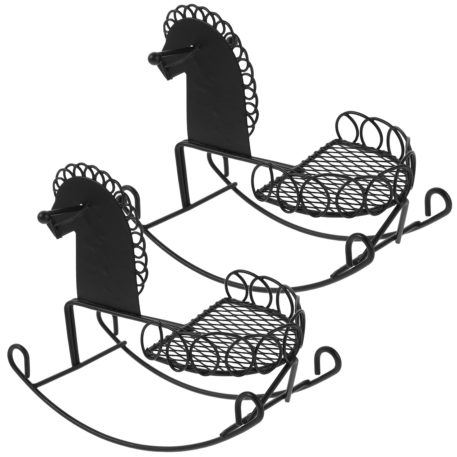 Металлическая Миниатюрная Качалка Лошадка, Проп Для Фотографии, 2 Шт