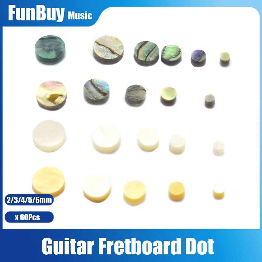 Точки для грифа гитары IFUNPLAY White Pearl 3mm x60
