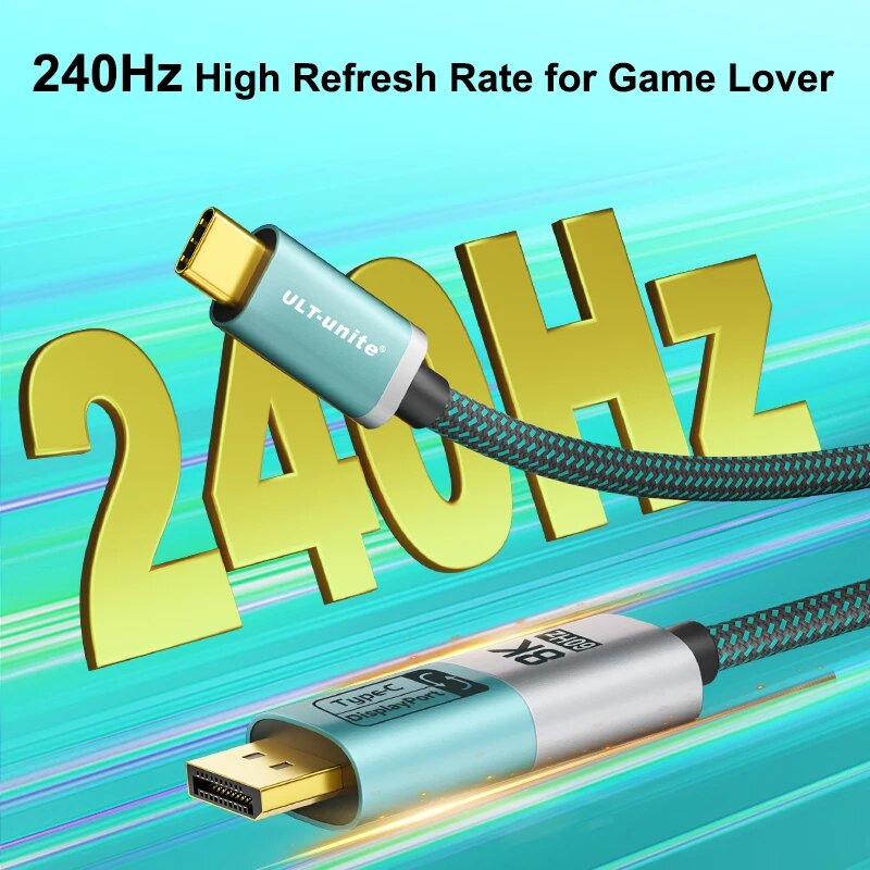 Кабель Type-C на DisplayPort 8K 60Hz, 2 м — фото 1
