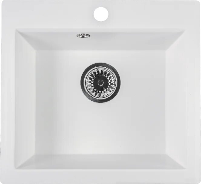 Мойка кухонная Reflexion Mini RX1150WH кварцевая, 50x46, прямоугольная, мойка для кухни, белая