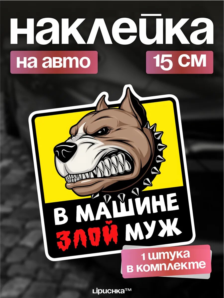Наклейки на авто В машине Прикол