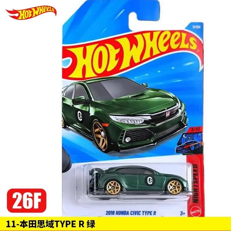 Машинка 26F HOT WHEELS MODEL 1:64 2018 HONDA CIVIC TYPE R Die-cast Alloy Model Collection Toy Children Gifts
