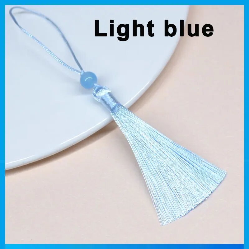 Кисточка декоративная, 12 см, Light blue, 20 шт.
