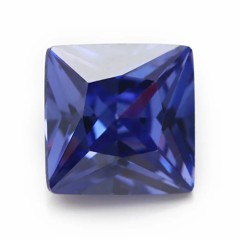 Кубический цирконий синий, танзанит, 3x3 мм, 50шт
