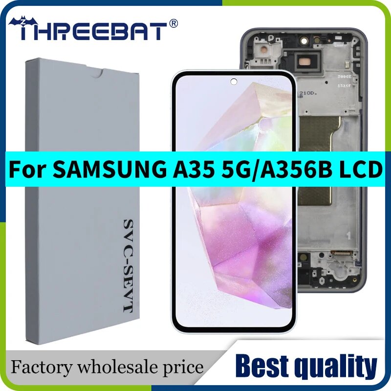 Дисплей Samsung A35 6.6" LightBlue с рамкой