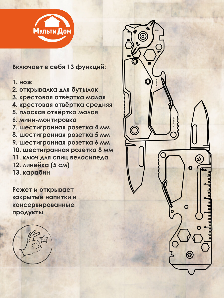 Мультитул 13 функций — фото 1