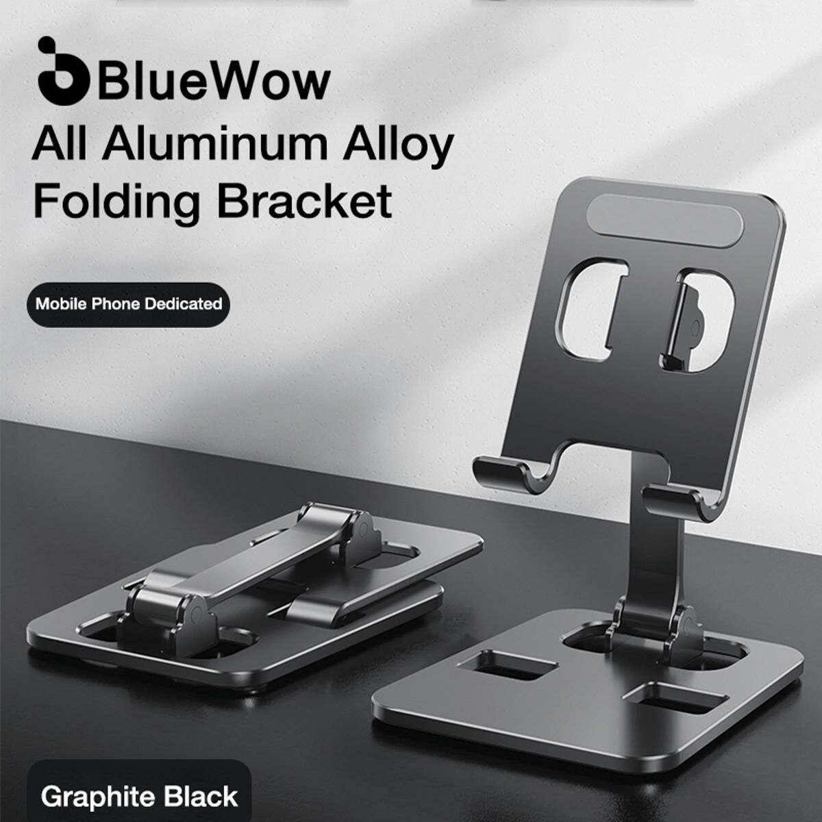 Подставка для телефона BlueWow из алюминиевого сплава для Huawei, iPhone, Xiaomi, универсальная складная и вращающаяся п