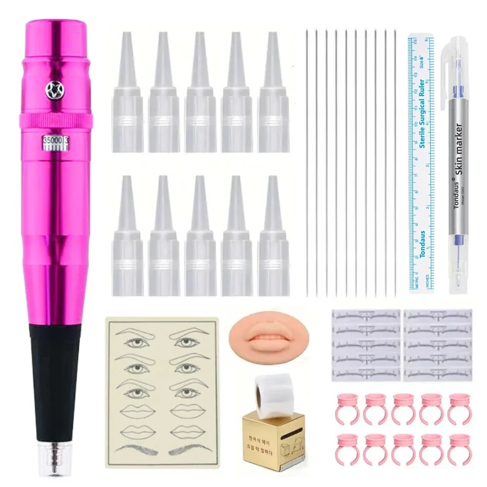 Тату-машинка для микроблейдинга Pink Kit 1 EU