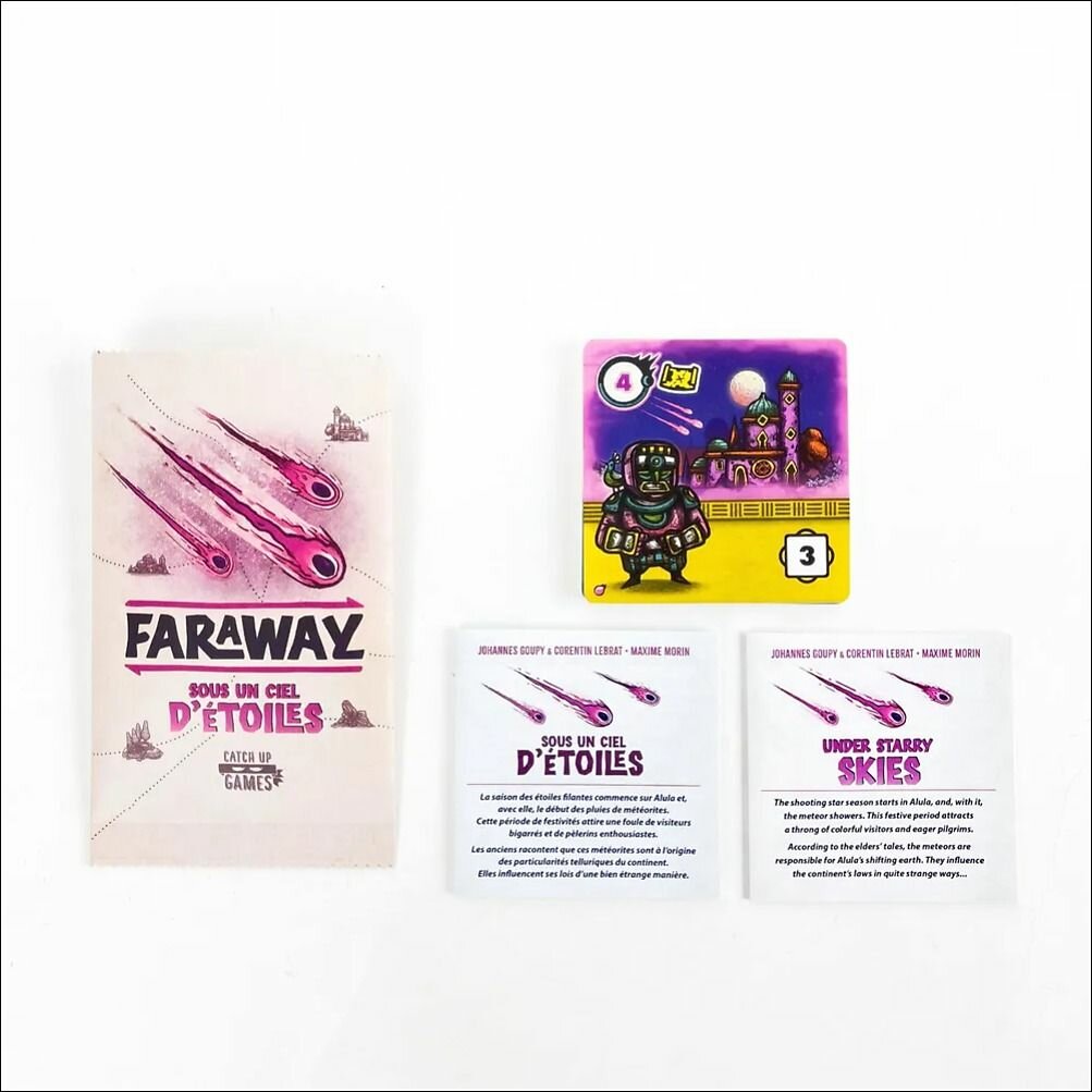 Настольная игра: Faraway: Sous un ciel d' toiles (2025) Последняя версия дополнения должна использоваться с базовыми