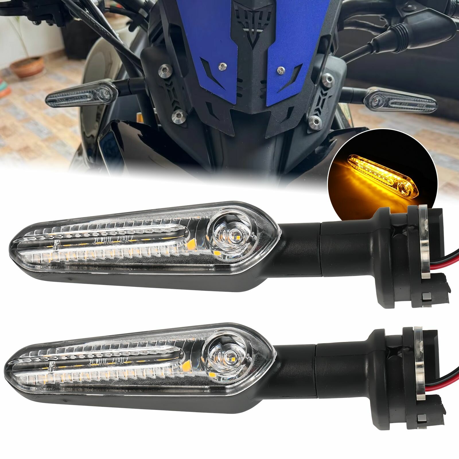 Светодиодный указатель поворота для YAMAHA — поворотник спереди/сзади для MT-07 MT-09 Tracer Tenere 700 XSR155