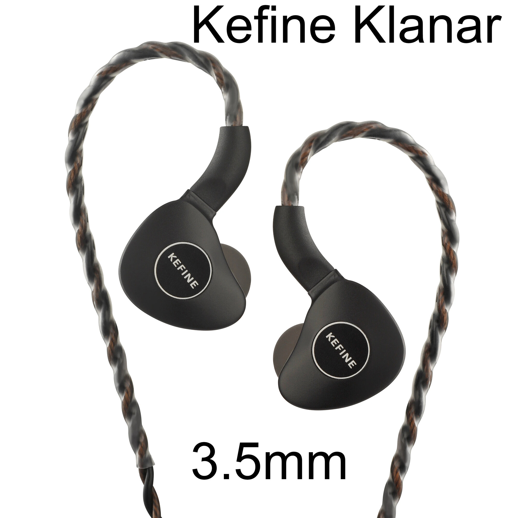 KEFINE Наушники проводные Kefine Klanar, 3.5 мм, черный, светло-бежевый