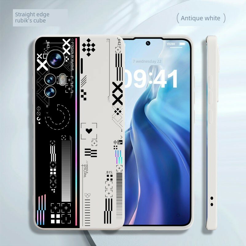 Премиум чехол из жидкой силикона для Xiaomi 11 Ultra, античный белый цвет, идентификатор шаблона CQ0001093