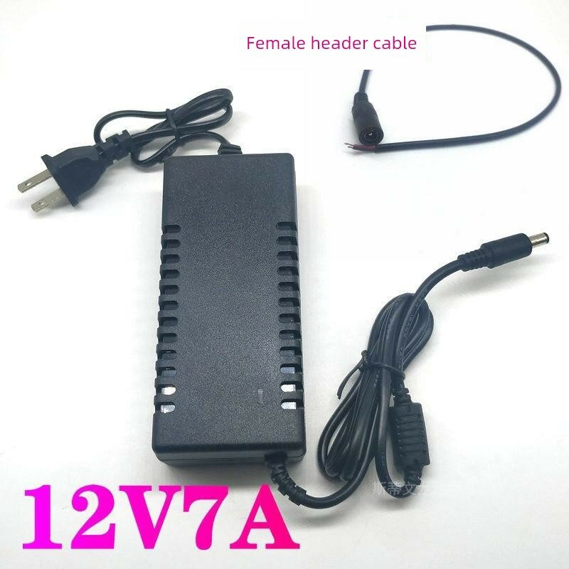Адаптер питания 220В AC в 12В DC с USB Type A женским разъемом - 7А, подходит для бытовых приборов, пылесоса,
