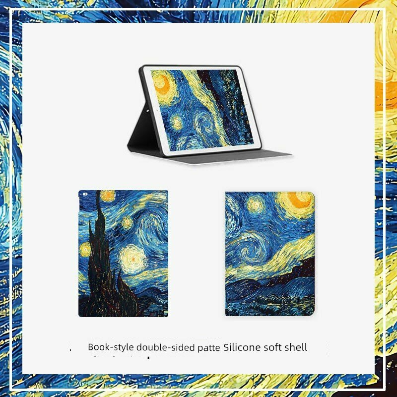 Защитный чехол для iPad Air2, подходит для планшета Apple 2018, 2021, защита от падений, чехол для iPad98 Van Gogh 65