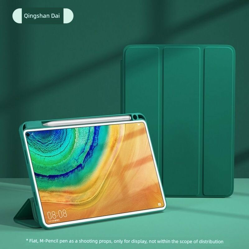 3-составной силиконовый чехол для Honor Pad 10 12.1 дюймов с отсеком для ручки, ударопрочный, бирюзовый