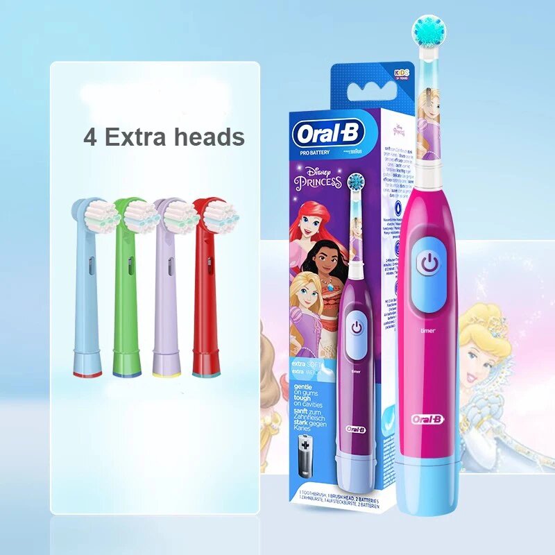 Oral-B Disney Princess, детская зубная щетка, 4 головки