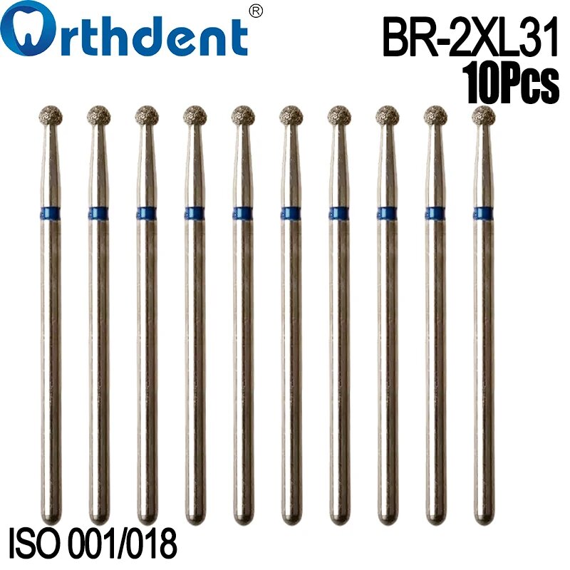 Стоматологические алмазные боры BR-2XL Orthdent, 10 шт.