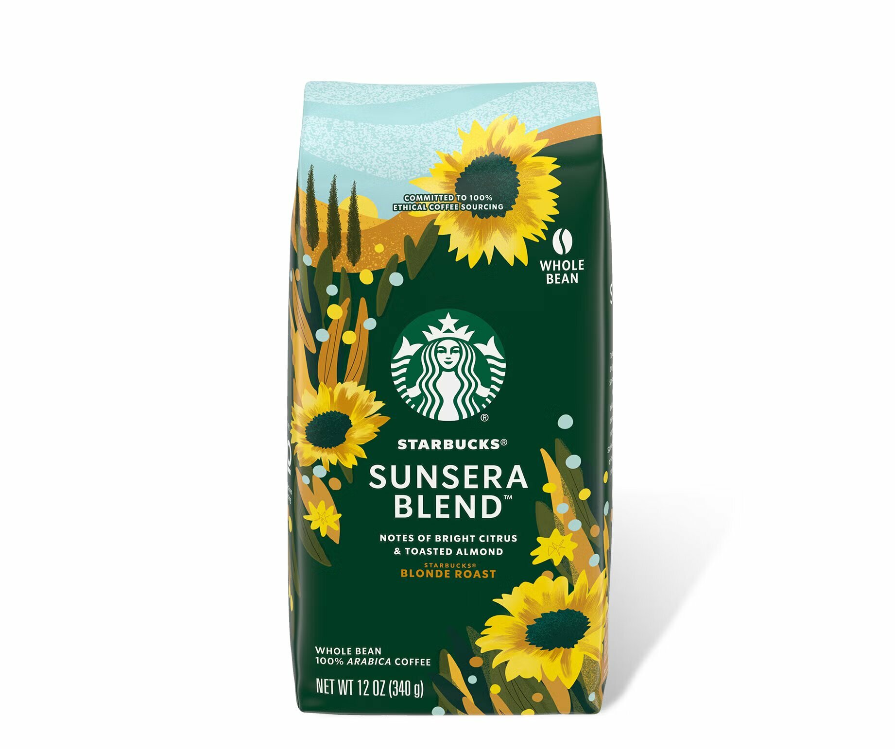 Кофе в зернах Starbucks Sunsera Blend Notes of Bright Citrus & Toasted Almond (Light) 453г США