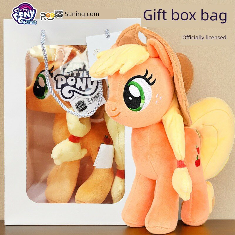 Мягкая игрушка My Little Pony Эпплджек с подарочной упаковкой, мягкая стuffed кукла, 30 см, идеальный подарок на день