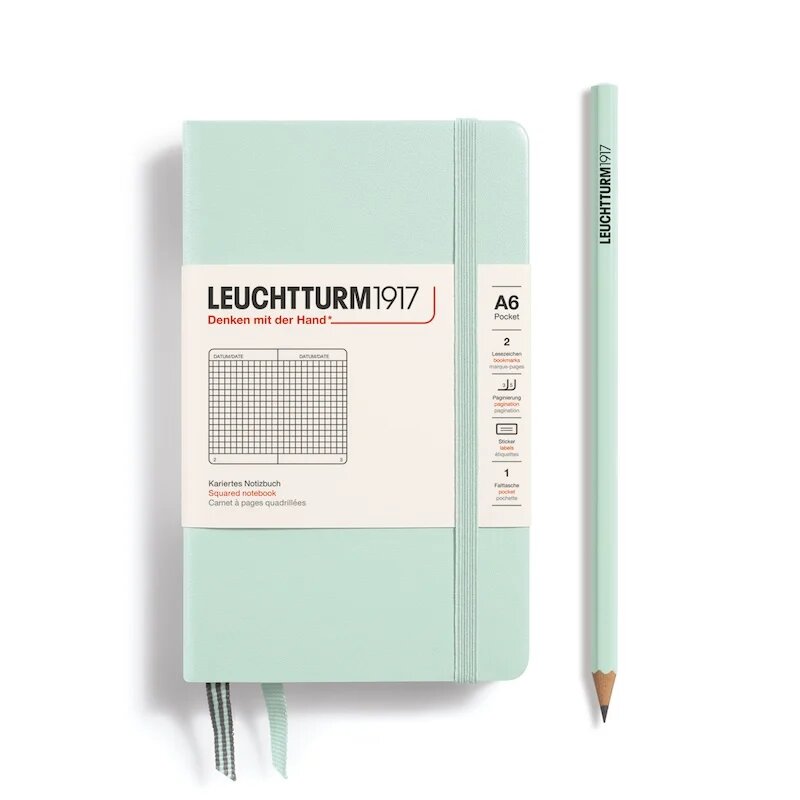 Leuchtturm1917 A6 блокнот, мятно-зеленый
